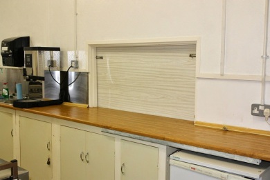 Kitchen with serving hatch - The Assembly Halls